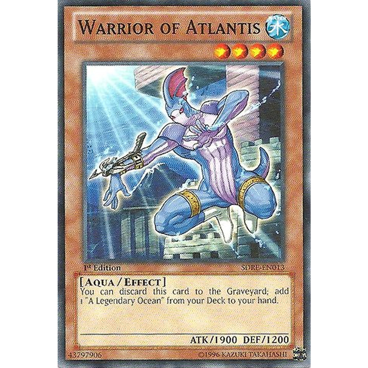 Yu-Gi-Oh! - Warrior of Atlantis (SDRE-EN013) - Structure Deck: Realm of The Sea Emperor - 1st Edition - Common