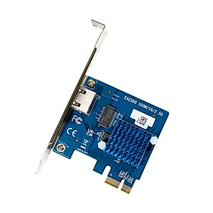 goCoax RTL8125B 2.5GBase-T PCIe Network Card with Backward Compatibility. Supporting 2.5G/1G/100Mbps. 1x RJ45 Port, 1x PCIe Gen 2, Compatible with Windows/Linux.