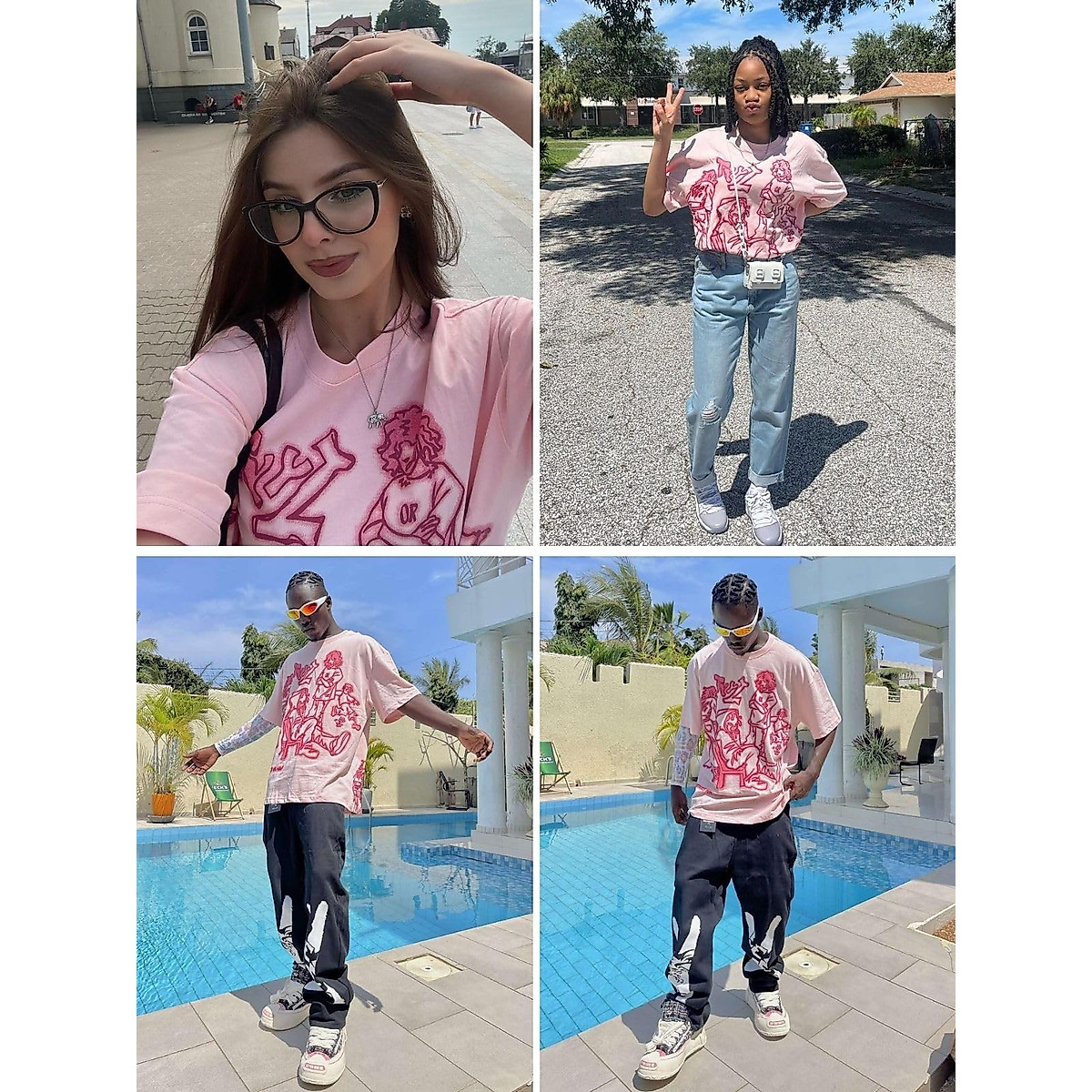 Aelfric Eden Graphic Tees Men Y2k Cartoon Oversized T Shirts Women Streetwear Vintage Tees Unisex Summer Tops