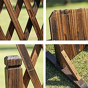 LIXIONG Garden Fence Screen Patio Expanding Fence Solid Wood Plant Palisades Flower Bed Animal Barrier Restaurants Hotels Privacy Screen，4 Size (Color : A, Size : 70x160cm)
