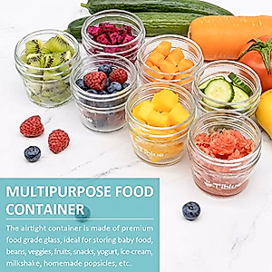 Glass Baby Food Storage Containers Set of 12, Leakproof 4 oz Glass Baby Food Jars with Lids & Marker, Reusable Small Glass Baby Food Containers for Infant & Baby, Freezer, Microwave & Dishwasher Safe