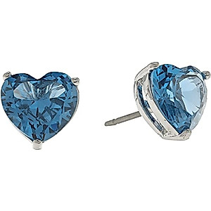 Kate Spade New York My Love Heart Studs Earrings Blue One Size