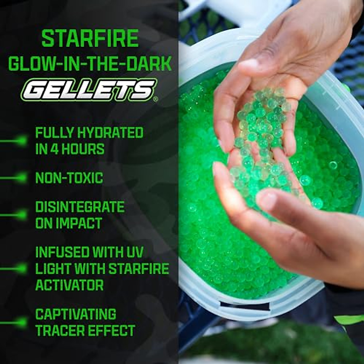 The Original Gel Blaster Surge (Day & Night Special Edition) - Glow-in-The-Dark Toy Gel Blasters with Water Based Beads - Extended 100+ Foot Range - Semi & Automatic Modes - Ages 14+