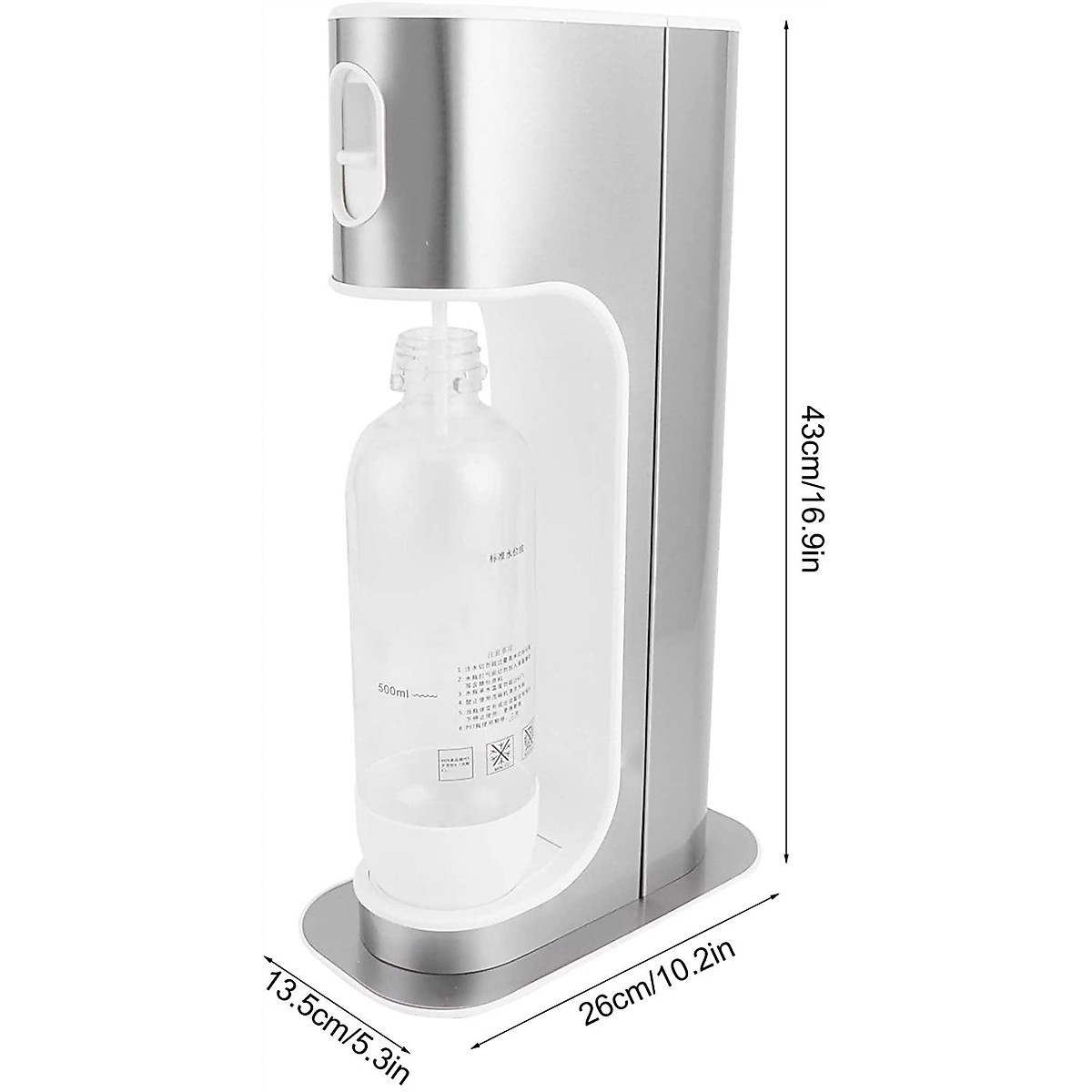 Water Maker Soda Machine-Portable Bubble Soda Water Machine Manual Sparkling Water Drink Maker for Home Commercial Use