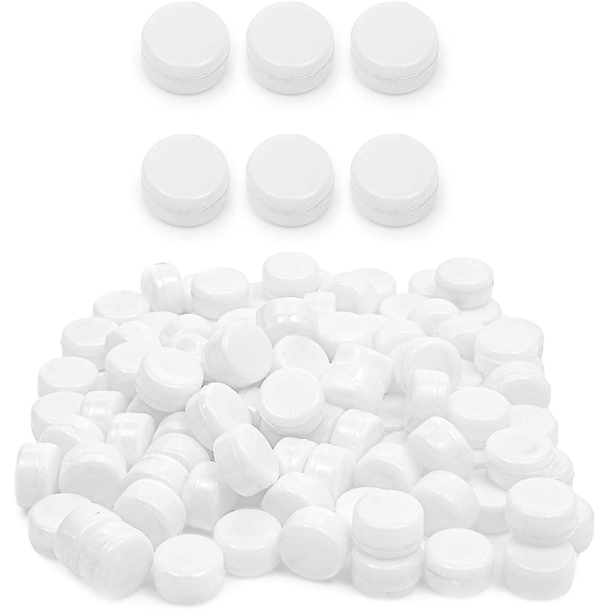 Juvale White Round Inserts for Noise Makers for Graduation, Sporting Events (0.83 in, Pack of 100)