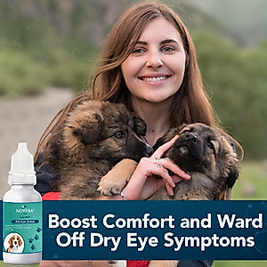 NOVEHA HydraPet™ Pink Eye Drops for Dogs & Cats | Lubricating Artificial Tears with 2% Sodium Chloride, Relieves Corneal Edema & Pets Dry Eye Syndrome, Irritated Animal Eyes - 10mL (Pack of 2)