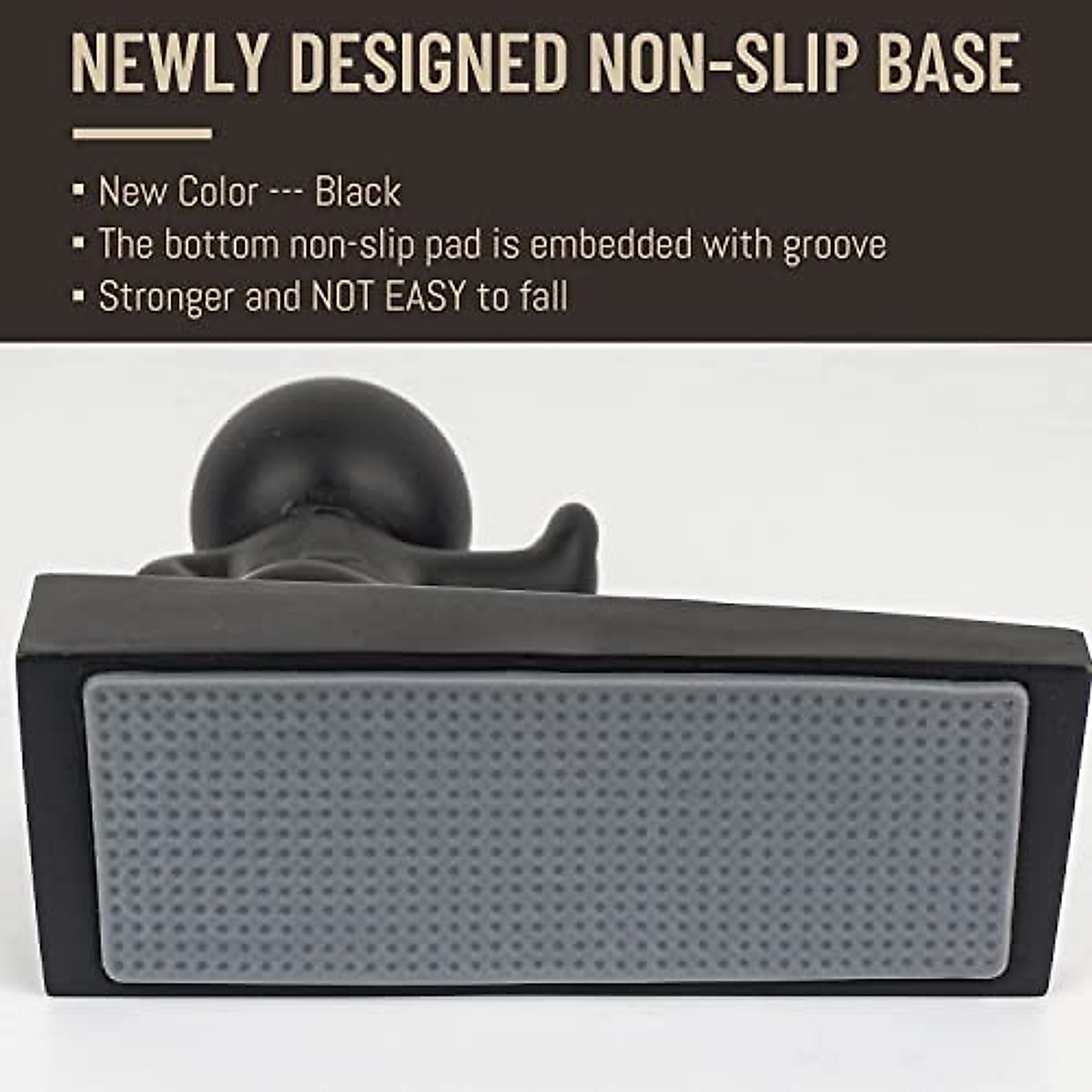 Cute Door Stop, 2 Pcs Decorative Buddy Door Stopper, Effective to Hold Your Door Open, Black and White