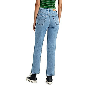 Levi's Women's Ribcage Straight Ankle Jeans, Medium Indigo Worn in, 29