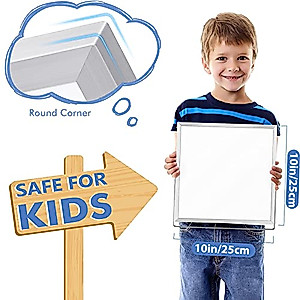 Small WhiteBoard with Stand 10" X 10", ARCOBIS Magnetic Double-Sided Dry Erase White Board Easel for Desk Students Kids Home Office