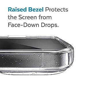 Speck Products Gemshell Glitter iPhone 13 Pro Case, Clear/Clear with Platinum Glitter