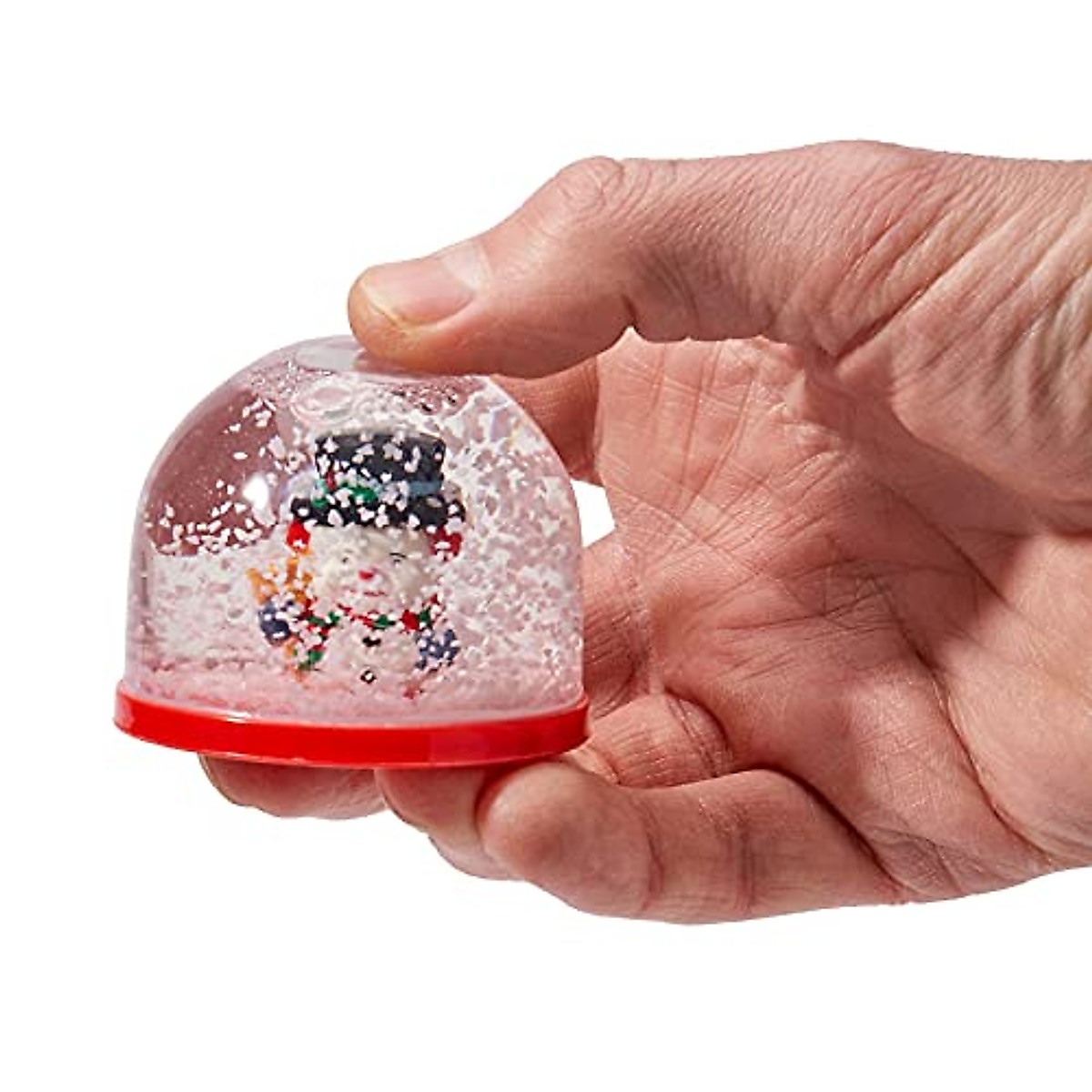 THE TWIDDLERS 4 Mini Christmas Winter Snow Globes for Kids - Gift, Decoration, Xmas Stocking Stuffers, Giveaways