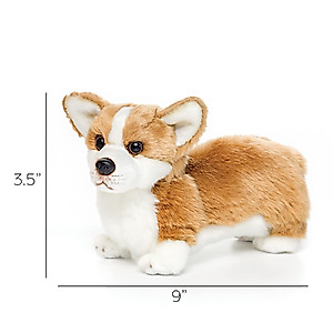 Nat and Jules Standing Small Corgi Dog Children's Plush Stuffed Animal Toy