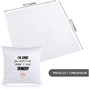 I'm sorry for what I said when I was hungry cupcake bedroom funny cute Gift Square Decorative Throw Pillow Cover Cushion Case Outdoor Sofa Bed Tent