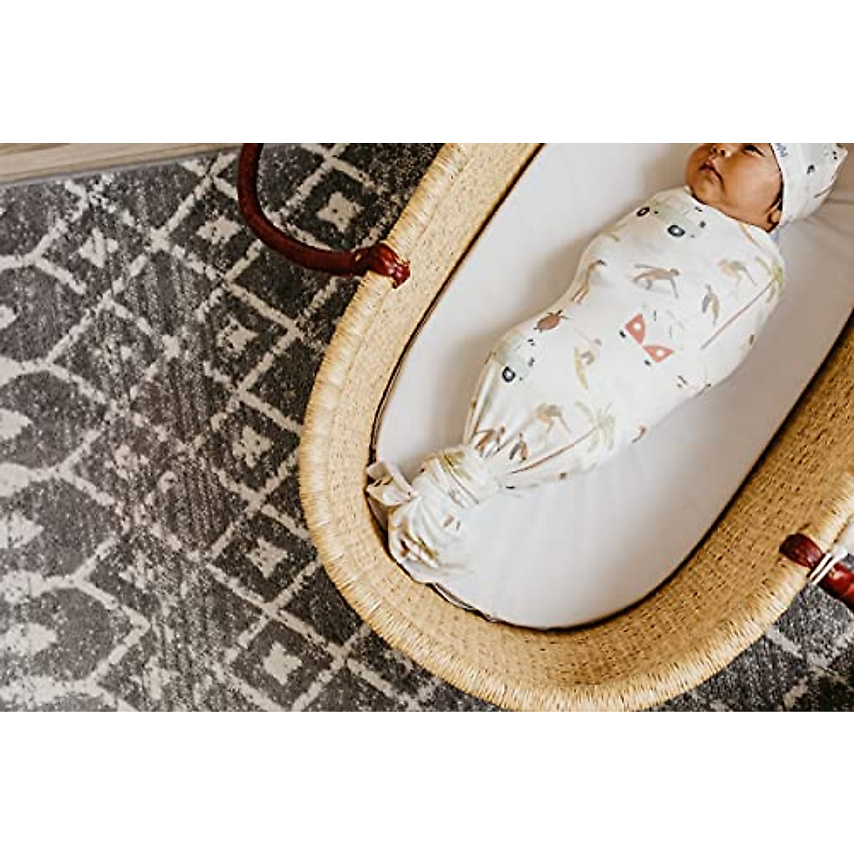 Copper Pearl Large Premium Knit Baby Swaddle Receiving Blanket Maui