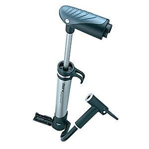 Topeak Mini Morph Bike Pump , Silver, Black, 26 x 5 x 2.8 cm / 10.2” x 2.0” x 1.1”