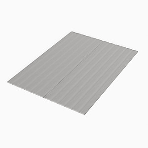 Treaton, 0.75-Inch Vertical Wooden Bunkie Board/Bed Slats with Cover, Enhance Mattress Support, Queen(60"), Grey