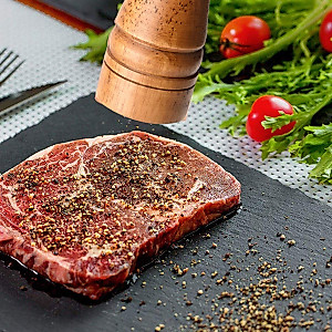 Wood Salt and Pepper Mill, Adjustable Coarseness Wooden Grinder Wooden Peppermill with Ceramic Grinding Core Refillable for Kitchen Picnic BBQ Restaurant Parties - 10 inch