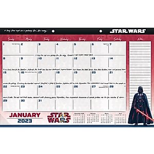 2023 Star Wars: Saga Desk Pad Calendar
