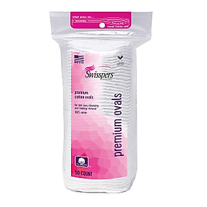 Swisspers Premium 100 Percent Cotton Ovals, Reclosable Bags, 50 Count Bags, 2 Pack (100 Count Total)