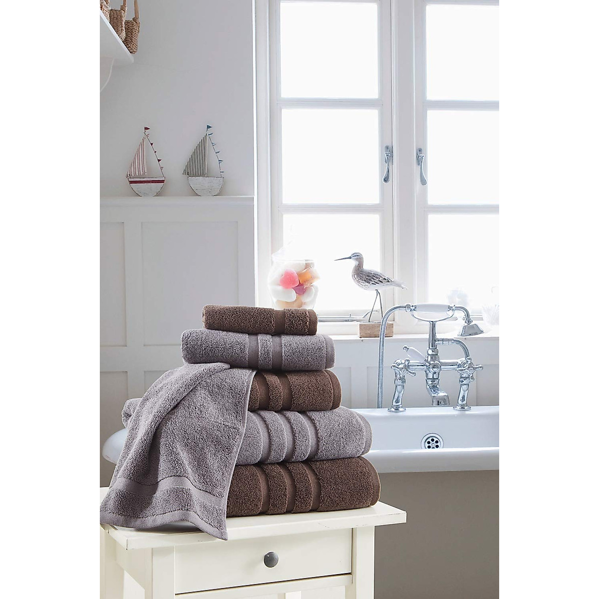 VETERAN TEXTILE LLC Luxury Hotel & Spa, Turkish COTTON,6 Pieces Towels Set, Max-Softness by Veteran Textile (DARK GREEN)