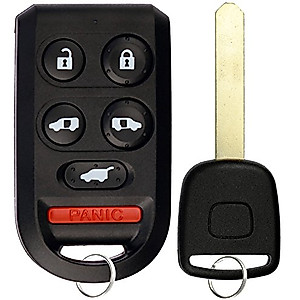 KeylessOption Keyless Entry Car Remote Fob with Uncut Ignition Transponder Key Replacement for OUCG8D-399H-A