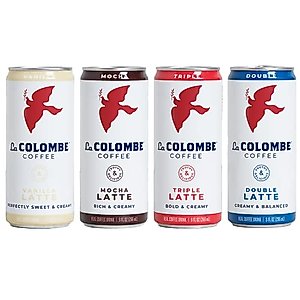La Colombe Variety Pack Draft Latte, 12x9oz - Double, Triple, Mocha & Vanilla, 100% Arabica Cold Brew with Foamy Milk