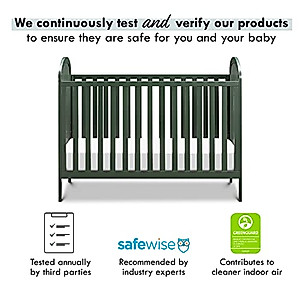 DaVinci, Beau 3-in-1 Convertible Crib in Forest Green, Greenguard Gold Certified