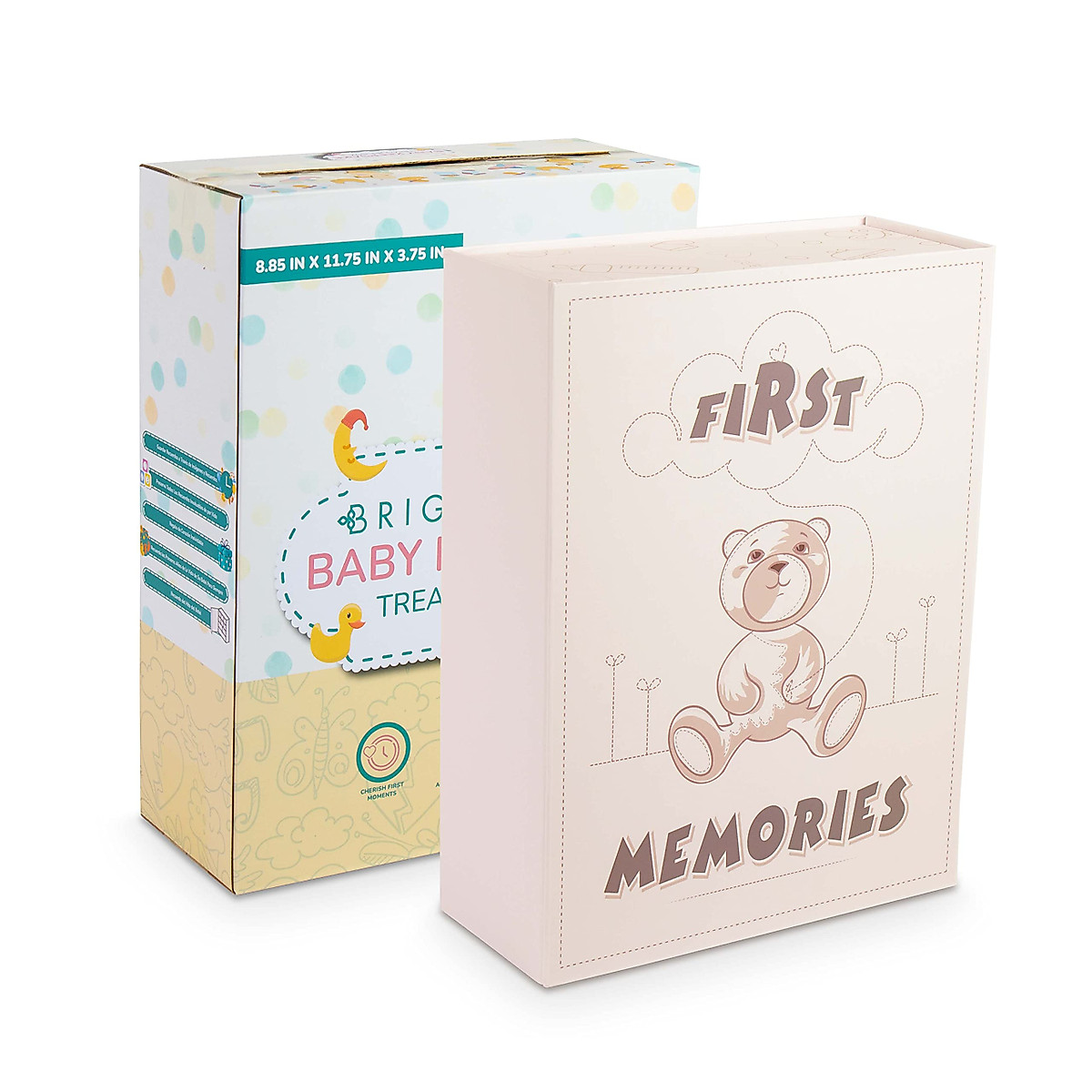 Bright Life Baby Keepsake Box - Memory Book - Preserve Priceless Memories for a Lifetime