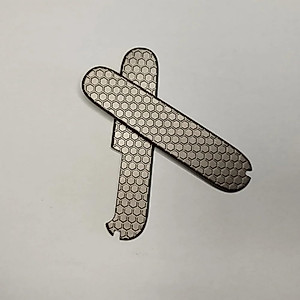 Aibote 1 Pair Titanium Alloy Handle Scales Handles Patch DIY Tool Replacement Grips Fit for 91mm Victorinox Swiss Army knife (D)