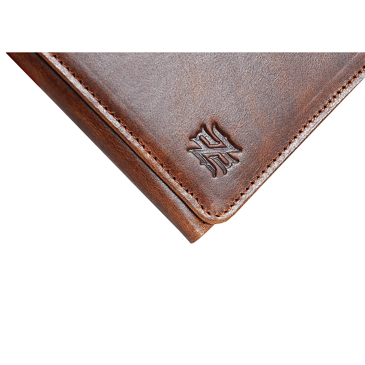 N&S LEATHER Wallet for Men, Slim Mens Wallets for Credit Card and Money Holder - Men's Wallets Card Cases and Money Organizers - Men's Minimalist Compact Card Wallet (Crazy Brown)