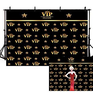 9x6FT VIP Photography Backdrop Red Carpet Event Backdrop for Star Catwalks Stage Photography Background Cine Film Show Booth Celebrity Activity Portrait Party Banner Wallpaper