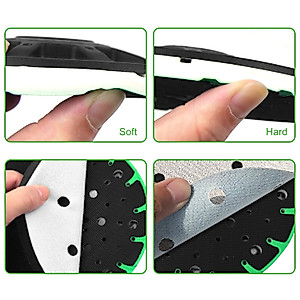 POLIWELL 6 Inch(150mm) 17/48-Hole Dust-Free M8 Thread (Soft) Back-up Sanding Pad Grinding Pad for 6" Hook&Loop Sanding Discs, M8 and 5/16-24" Thread for FESTOOL Grinder Accessories, Pack of 1