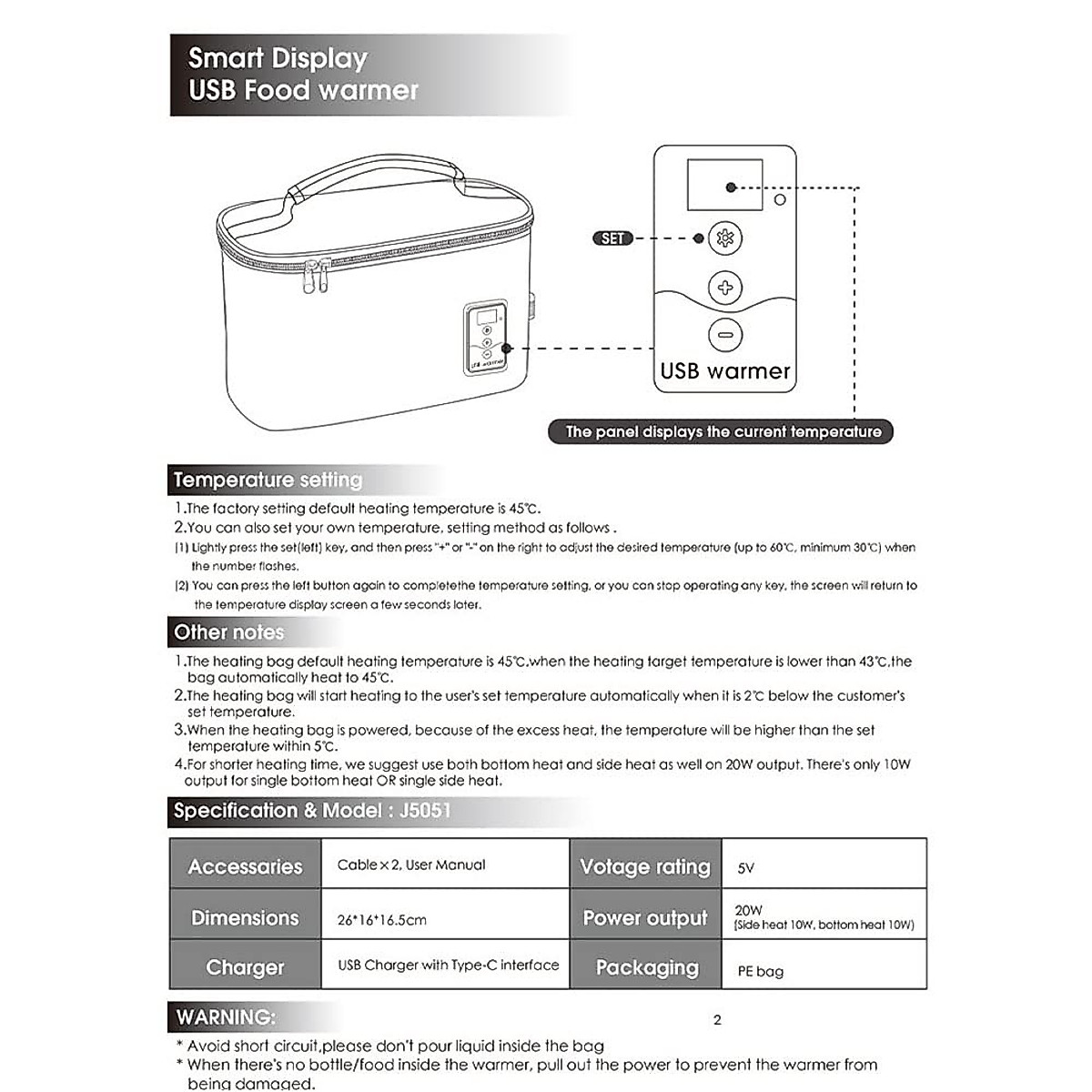 Car Baby Bottle Warmer Zcargel Portable Bottle Warmer Baby Bottle Warm Bag 6.8L High Capacity Car Bottle Warmer USB Charging Intelligent Adjustable Temperature Bottle Warmer for Baby Bottle Lunch