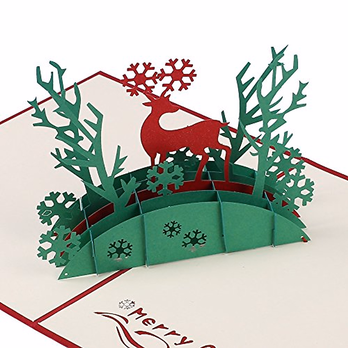 Bluboon 3D Greeting Christmas Cards Papercraft 7 Pack Holiday Birthday Pop Up Cards Gift