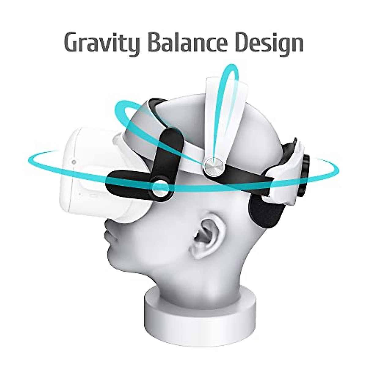 Head Strap for Quest 2, Adjustable for Adults and Kids, Comfy & No Head Pain, Glasses-Friendly