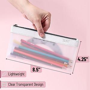 Mr. Pen- Clear Pencil Pouch, 3 Pack, Clear Pencil Case, Pencil Bags, Clear Pouch, Pencil Case for Kids Pencil Case, Clear Makeup Pouch, Kids Pencil Pouch, Pencil Cases, Clear Make Up Bag