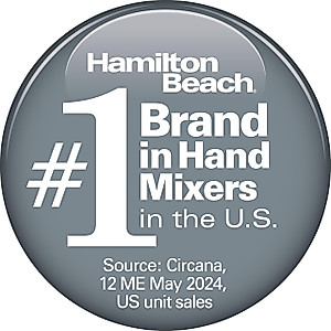 Hamilton Beach 6-Speed Electric Hand Mixer with Snap-On Case, Beaters, Whisk, Black (62692)