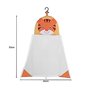 Tnfeeon Bath Tidy Storage, Cartoon Net Bags Bath Bathtub Toy Tidy Storage Organizer with Pocket(Yellow)