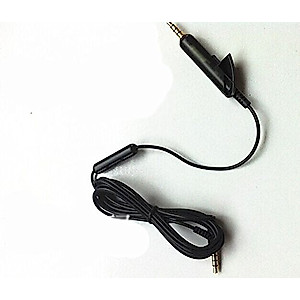 Generic 3.5MM Headphone Cable Audio Cable Extension Cord With Mic Control Fit For Bose Headphones QuietComfort15 QC15 Works With Apple ISO Mobiles
