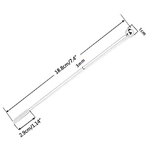 Jsdoin Stainless Steel Coffee Beverage Stirrers Stir Cocktail Drink Swizzle Stick with Small Rectangular Paddles (5 silver)