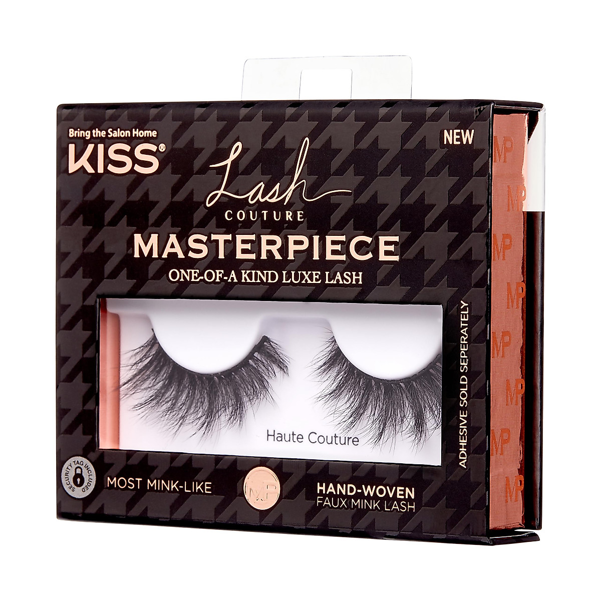 KISS Lash Couture Masterpiece Fake Eyelashes Style 02, ‘Haute Couture’, One-of-a-Kind Luxe Lash, Hand Woven Faux Mink Synthetic False Eyelashes, 1 Pair