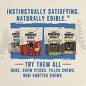 Purina Prime Bones Mini Knotted Chews Rawhide Free, Natural Dog Treats with Real Duck - 26 ct. Pouch