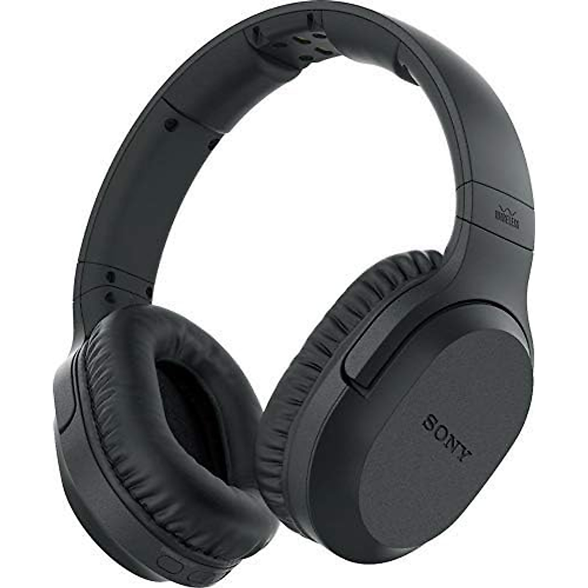 Sony Wireless RF Home Theater TV Headphones with Transmitter - 150-ft Wireless Range, Up to 20 Hours of Play Time (Black) & Zonoz Microfiber Cleaning Cloth Bundle
