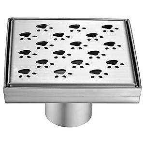 Dawn LMU050504 Memuru River Series - Square Shower Drain (Stamping Technique & Press in the Base), 5" L