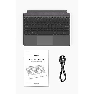 Inateck Surface Go Keyboard, Bluetooth 5.1, 7-Color Backlight, Compatible with Surface Go 4(2023), Surface Go 3(2021), Go 2 (2020), Surface Go 1(2018), KB02009 Black