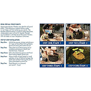 Aquascape Aquatic Lily Plant Pots for Pond and Water Garden, 14-inch x 7-inch, Black, 2-Pack | 98929