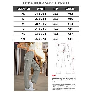 Women High Waisted Cargo Pants Wide Leg Casual Pants Combat Military Trousers Silver Gray