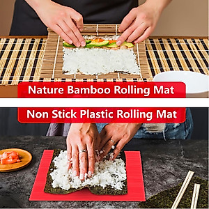 Albino monkey Sushi Making Kit - Elevate Your Sushi Skills in Minutes! Includes New Upgraded Sashimi Knife & Sushi Maker Bazooka, 2 Mats, Nigiri Tool, and More – Perfect for Beginners