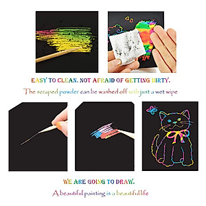 MBJRFU Scratch Art Books for Kids Rainbow Scratch Paper for Best Gifts