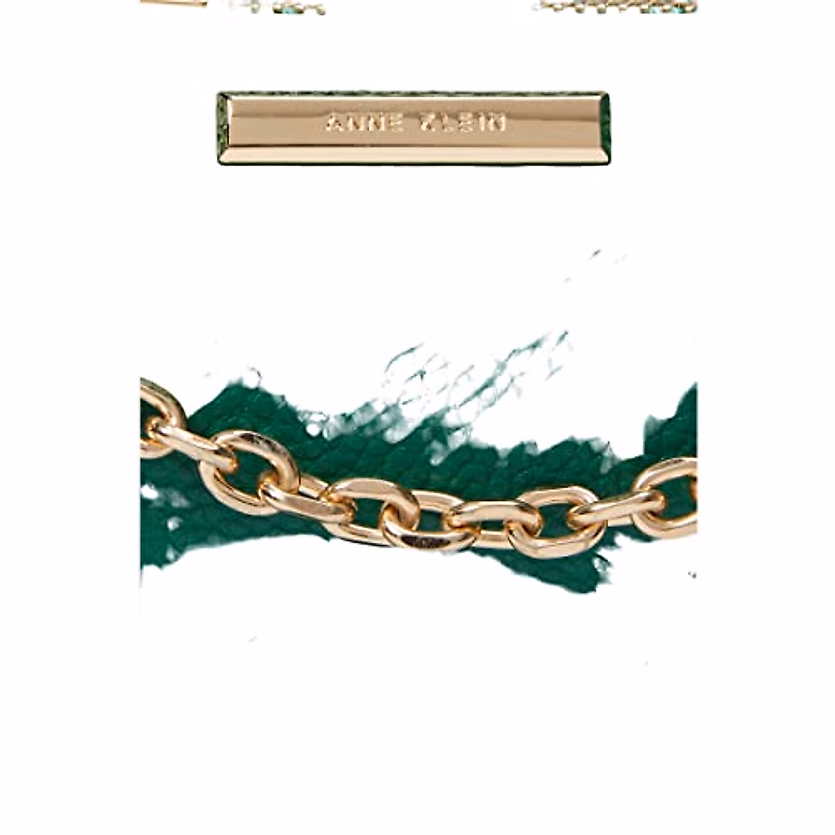 Anne Klein Mini Crossbody w/Swag Chain, Ivy Green